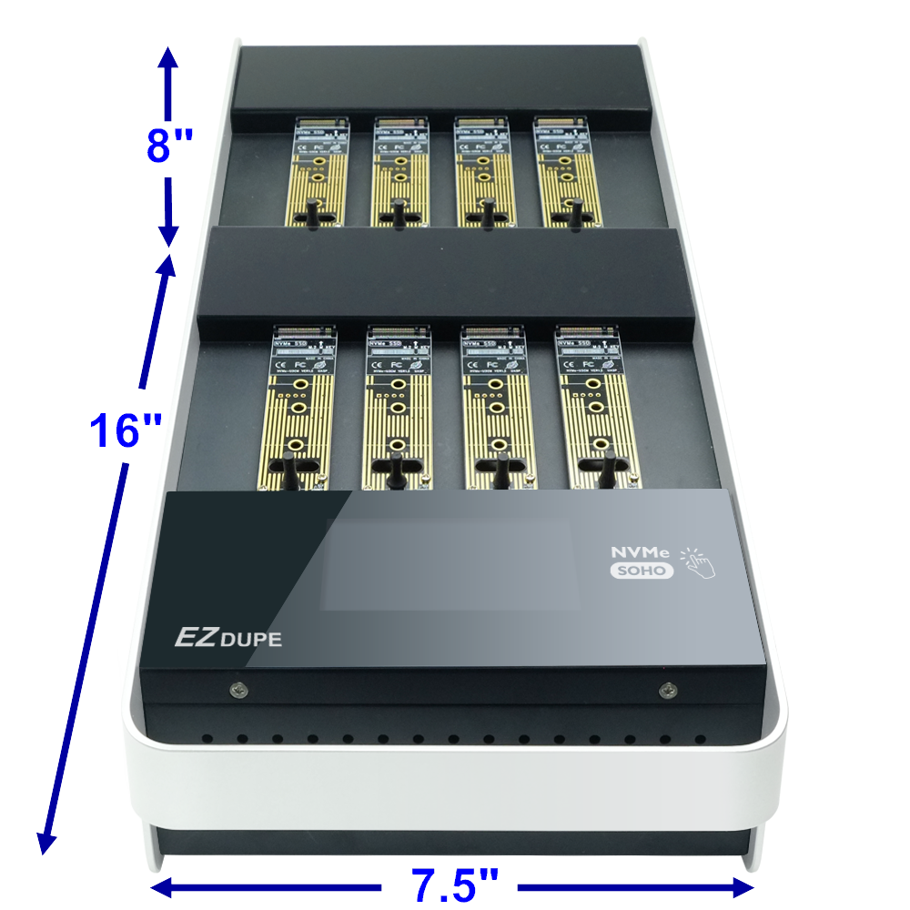 EZ Dupe 1 to 7 NVMe Duplicator - M.2 NVMe SSD Copier SOHO Touch MKII ...